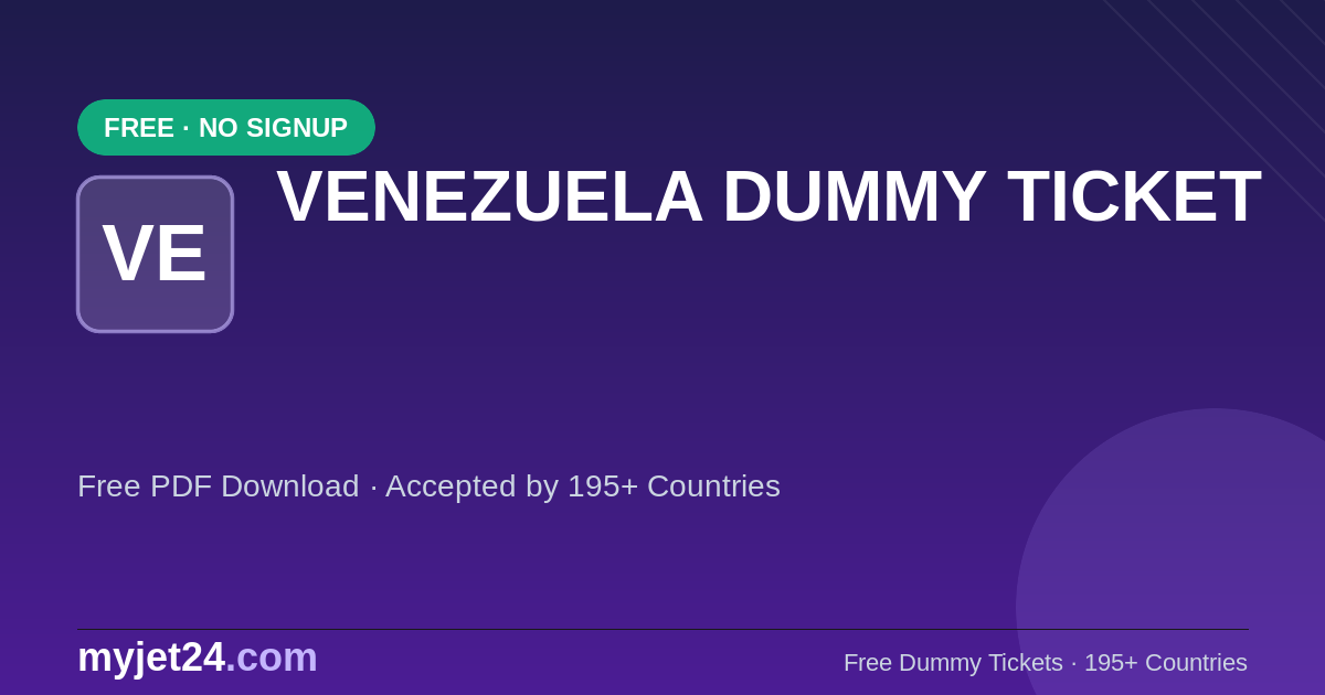 Invitation Letter for Venezuela — Visa Invitation Template 2026 | MyJet24